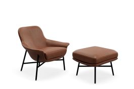 Seymour Low Back Chair and Footstool