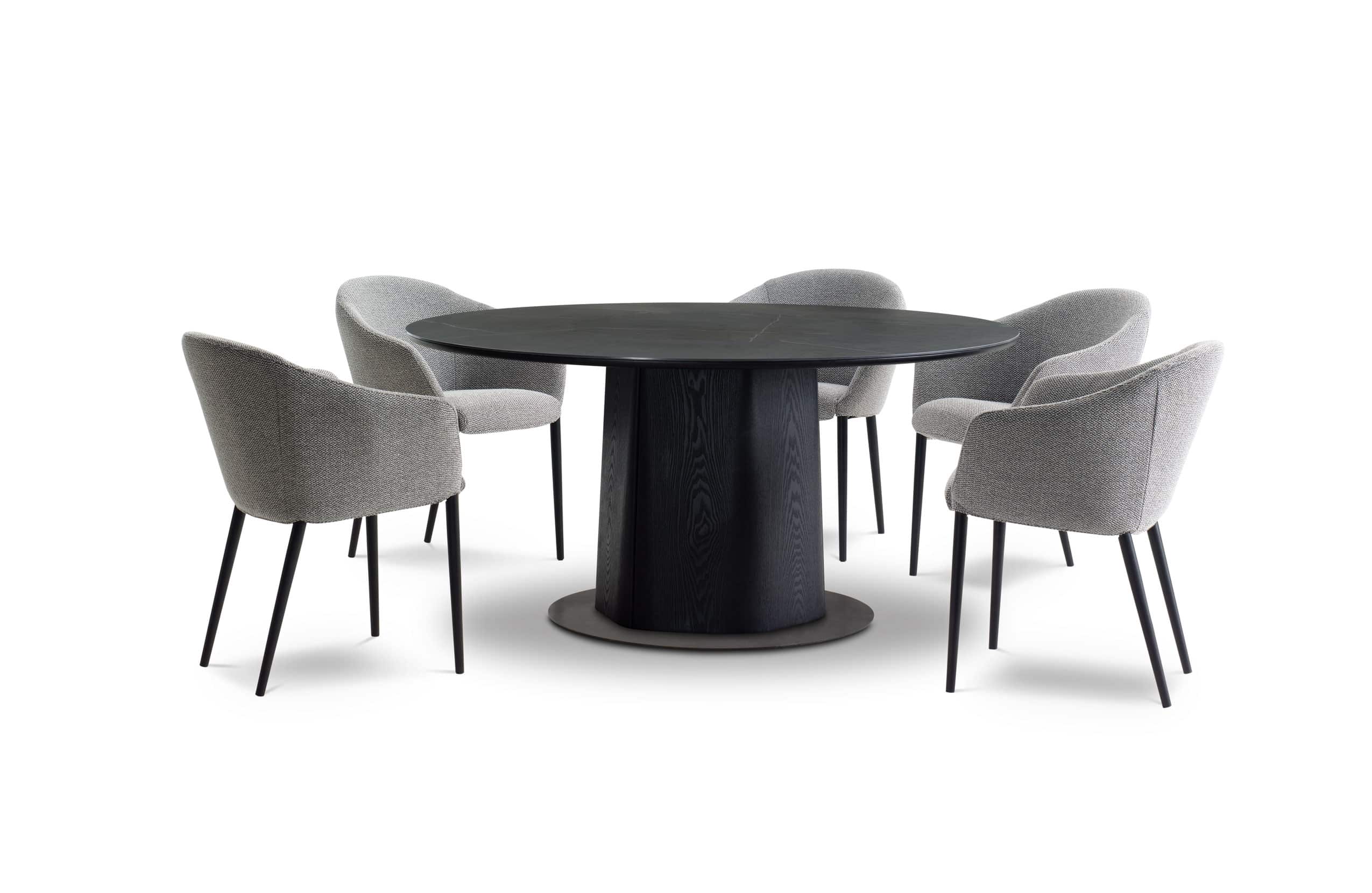Issho Ceramic Round Dining Table Plinth Base