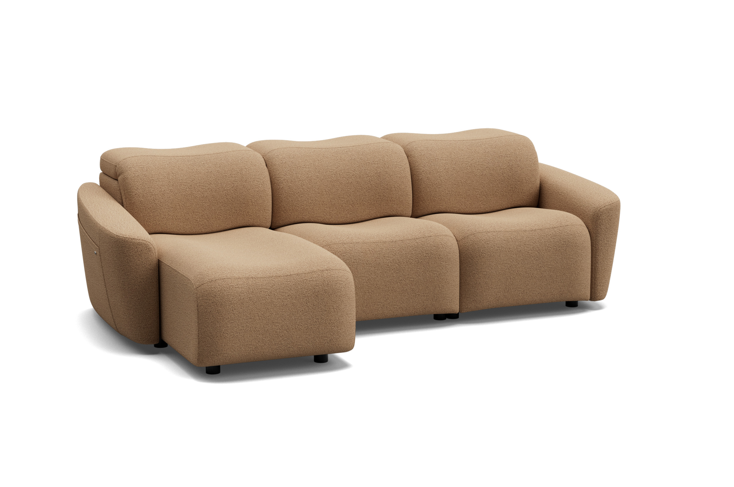 King Cinema Classic 3 Seater Recliner and Fixed Sofa with Chaise and ...