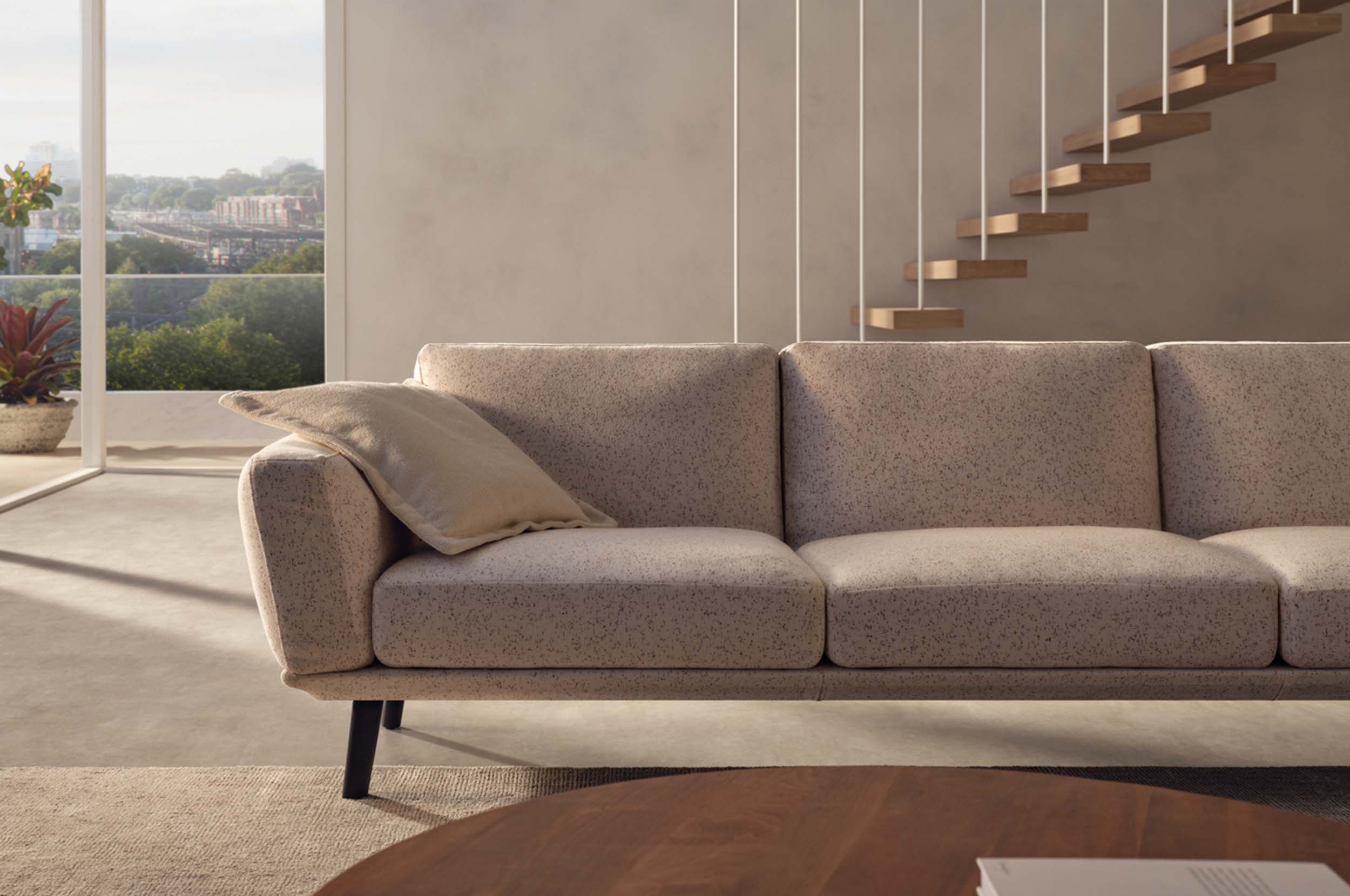 Neo Deluxe Sectional Sofa with Chaise and Reclining Arms and Backs