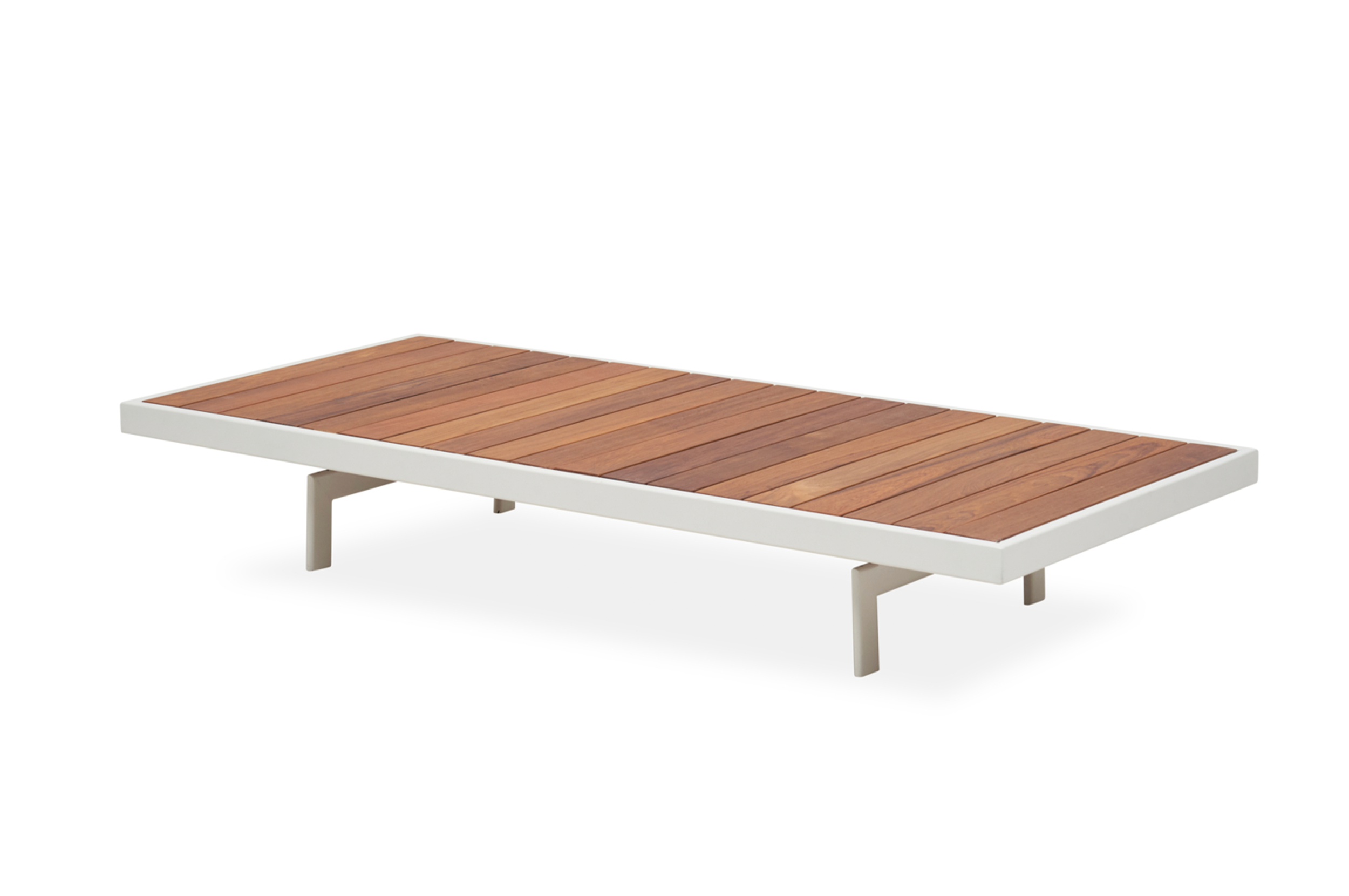 Plateau Outdoor Coffee Table Rectangle Timber – Medium