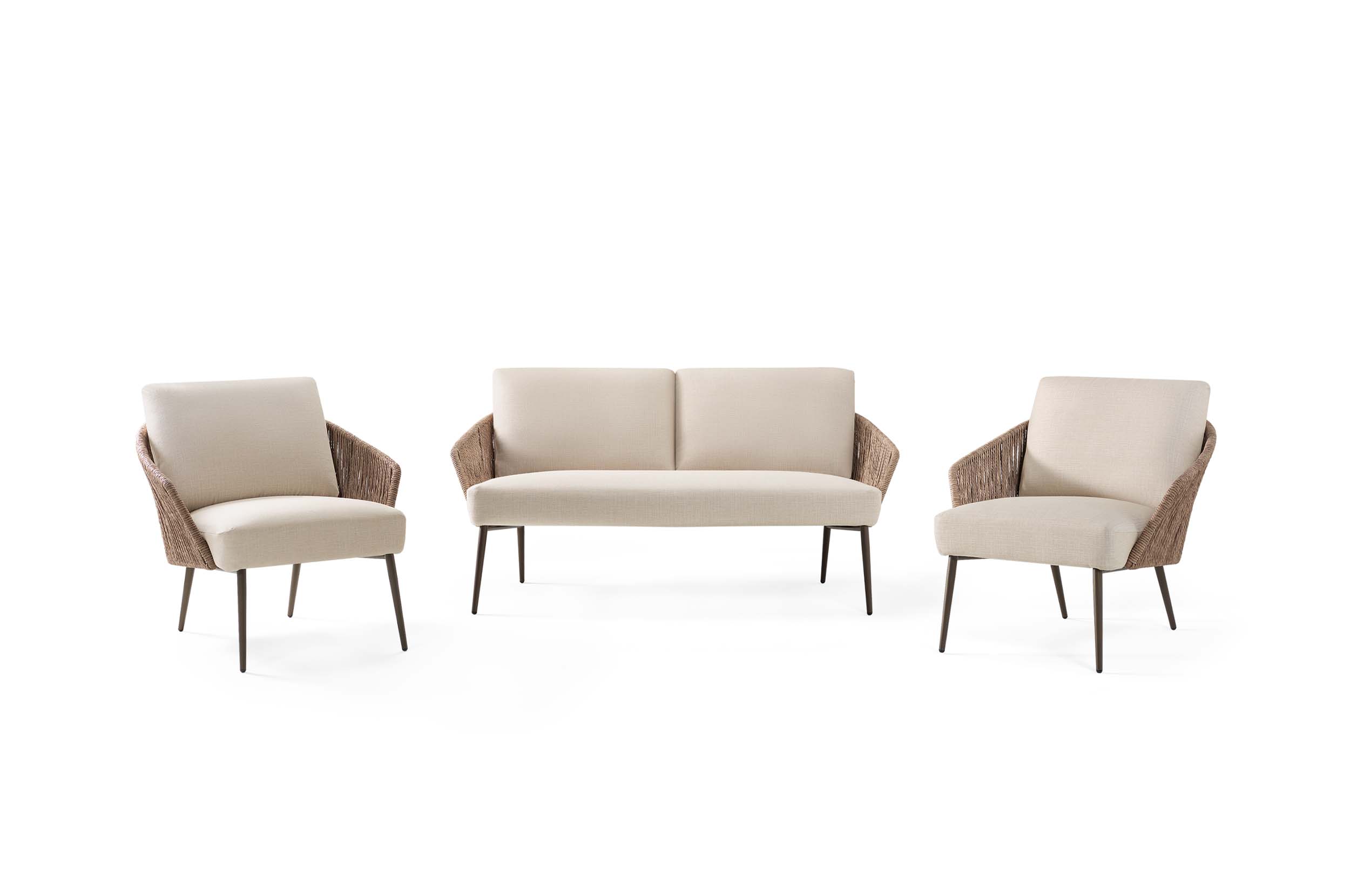Quay Outdoor 2 Seater Sofa and two Armchairs