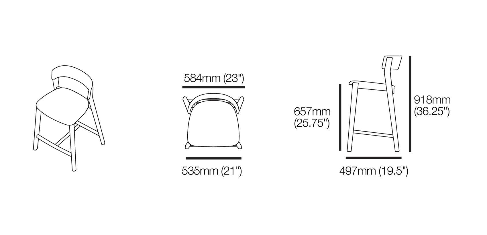 Amara Timber Counter Stool